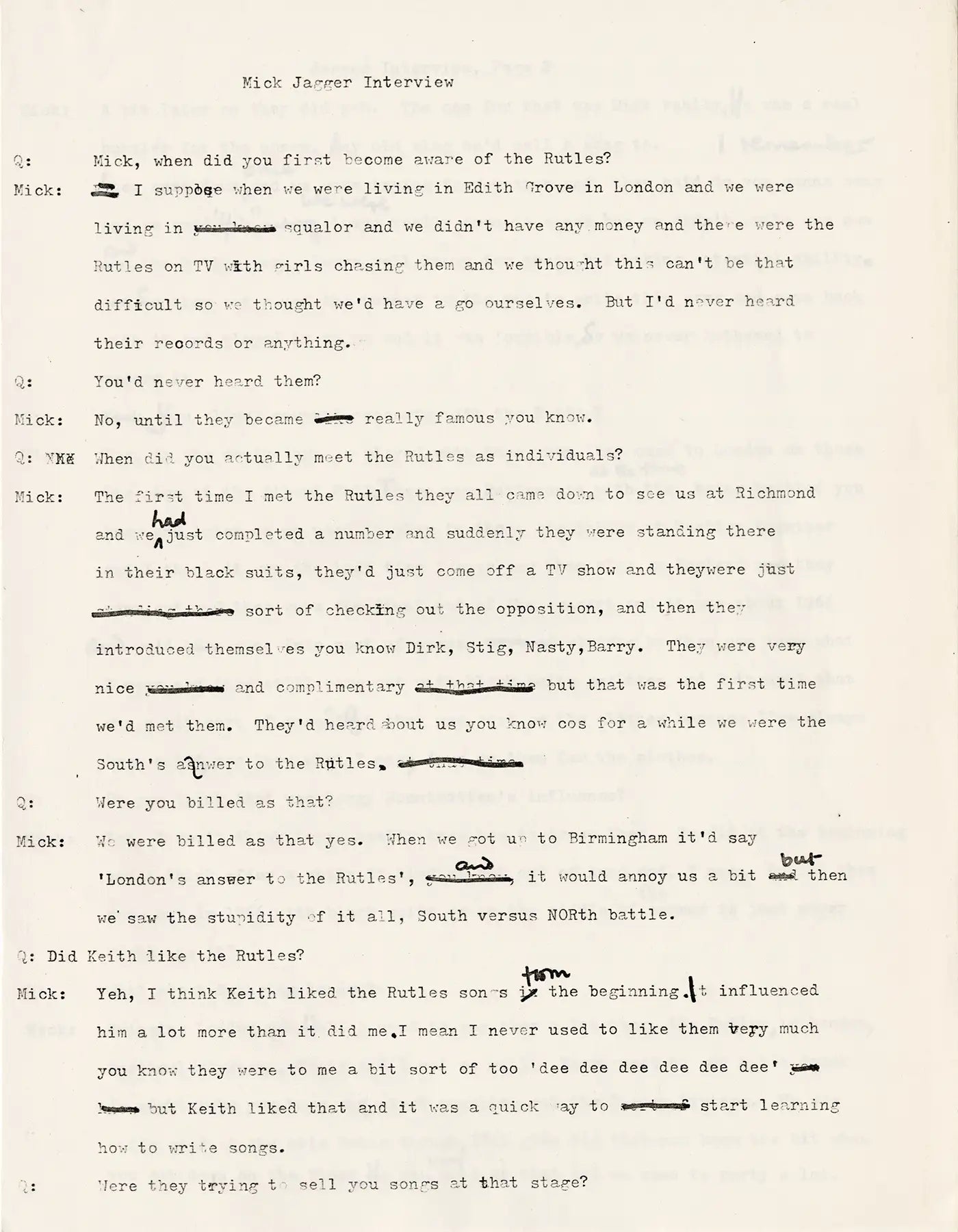 Jagger and Simon Transcripts – Eric Idle